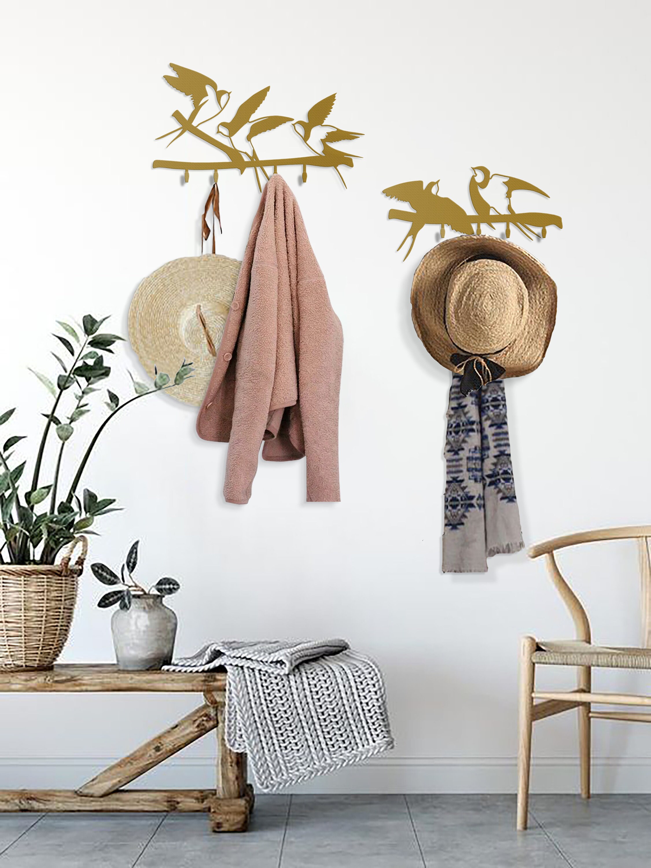 Modern Coat Rack Birds Coat Rack Wall Mouınted Birds Metal | Etsy