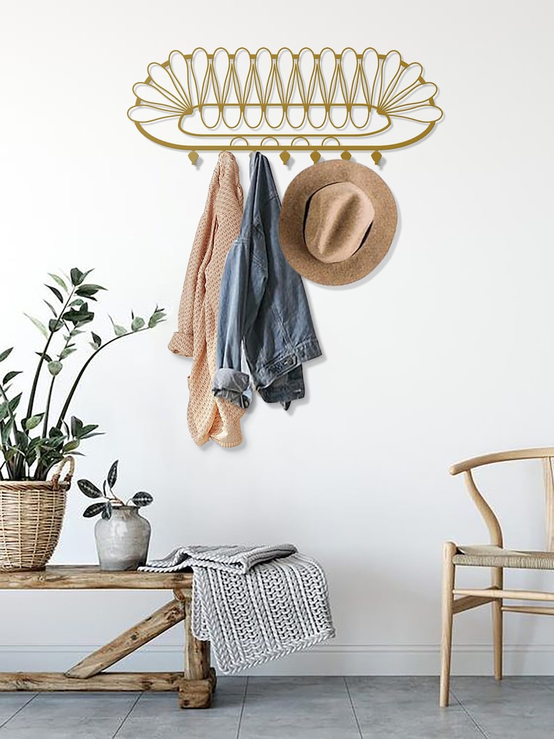 Modern Coat Rack Wall Mounted Coat Rack Wall Mount Modern | Etsy