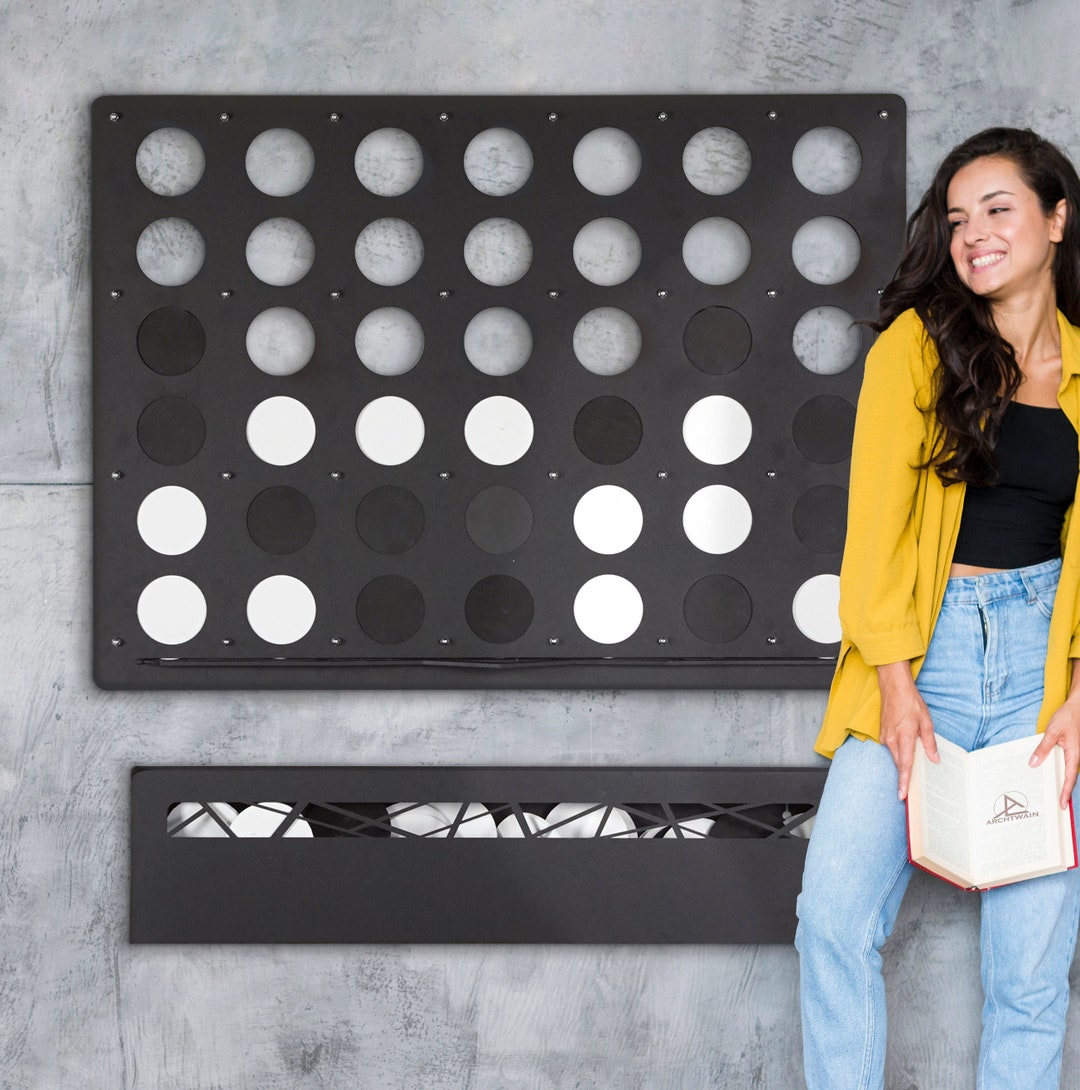 XXL Metal Connect Discs Board, Four in a Row Wall Art: Modern Office ...