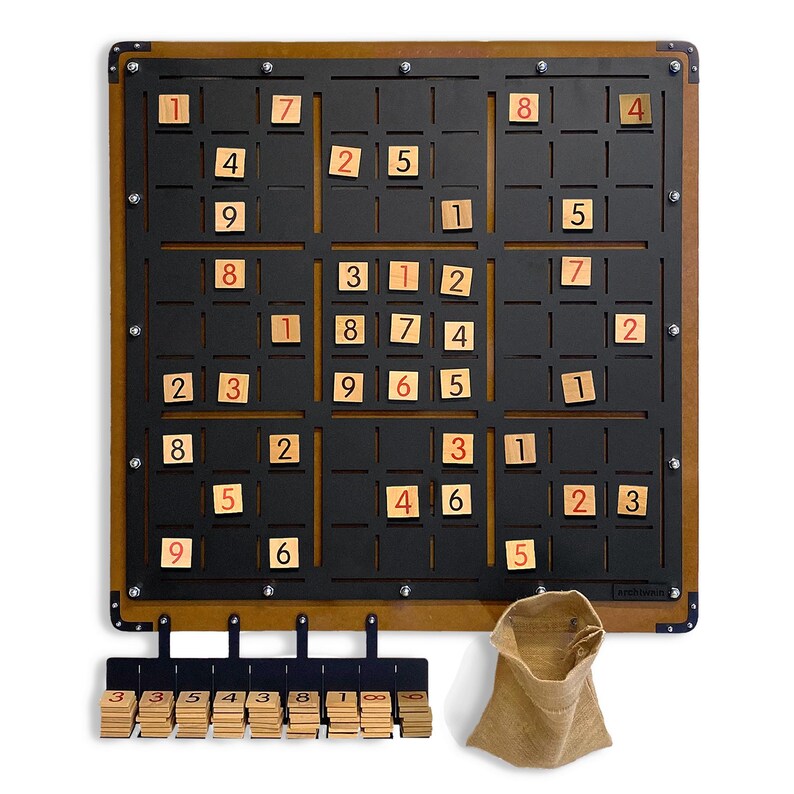 Giant Sudoku Wall Game: Rustic Wooden & Metal Gameroom Decor - Etsy