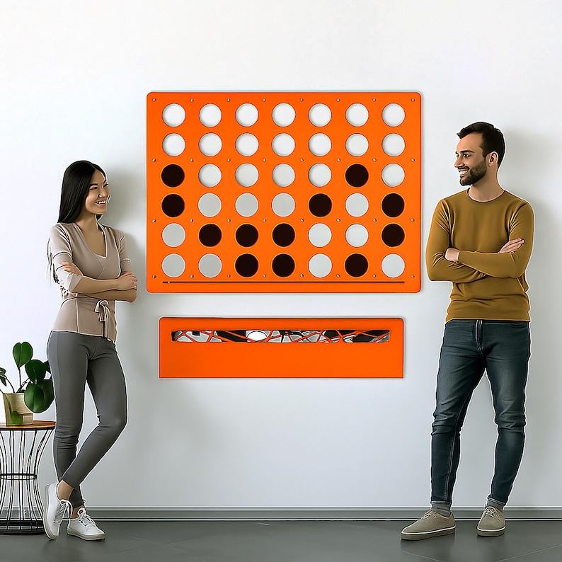 Large Four in a Row Game – Modern Wall Decor - Etsy