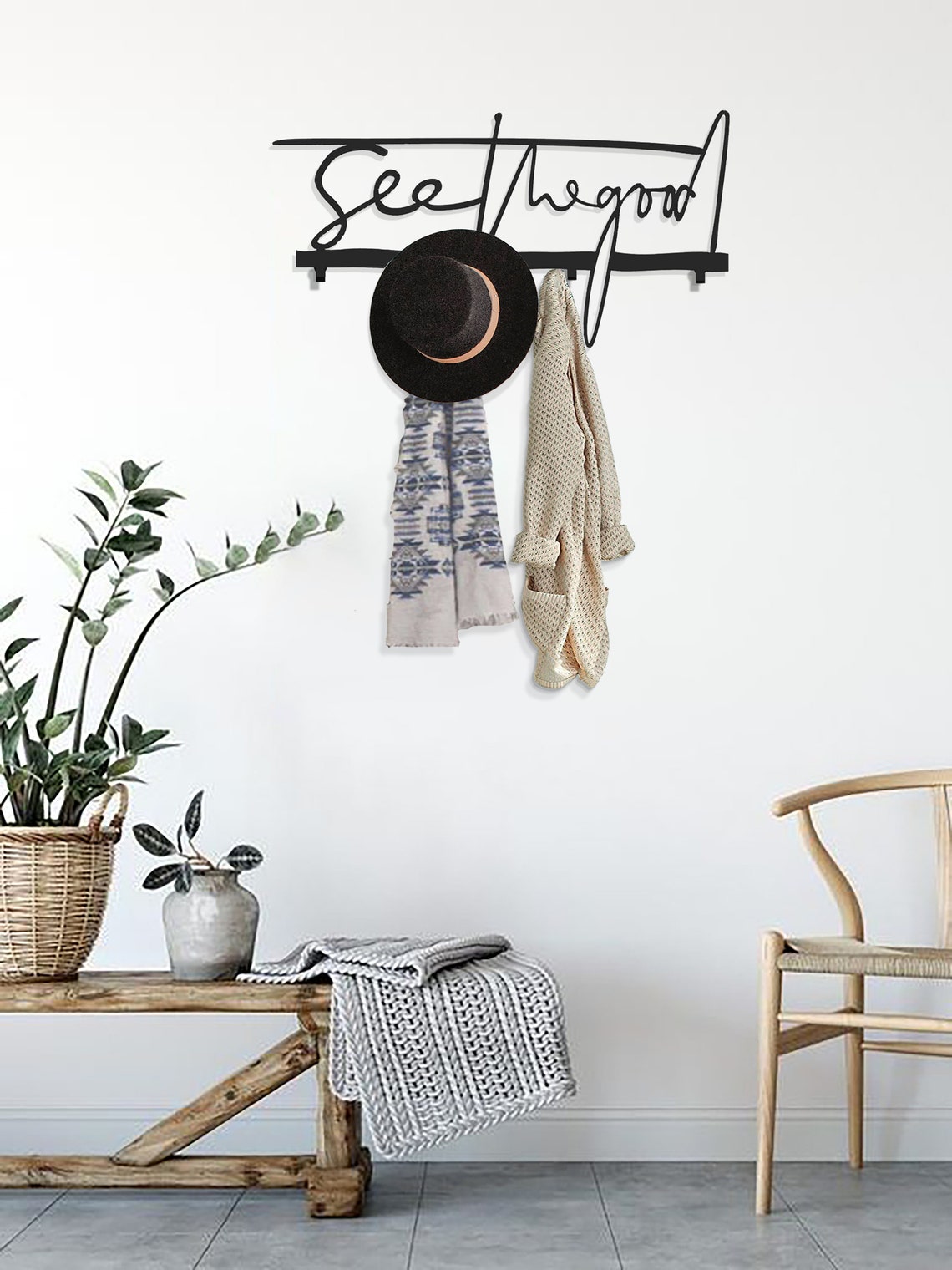 Modern Wall Hooks Modern Coat Rack Wall Mounted Coat Rack - Etsy