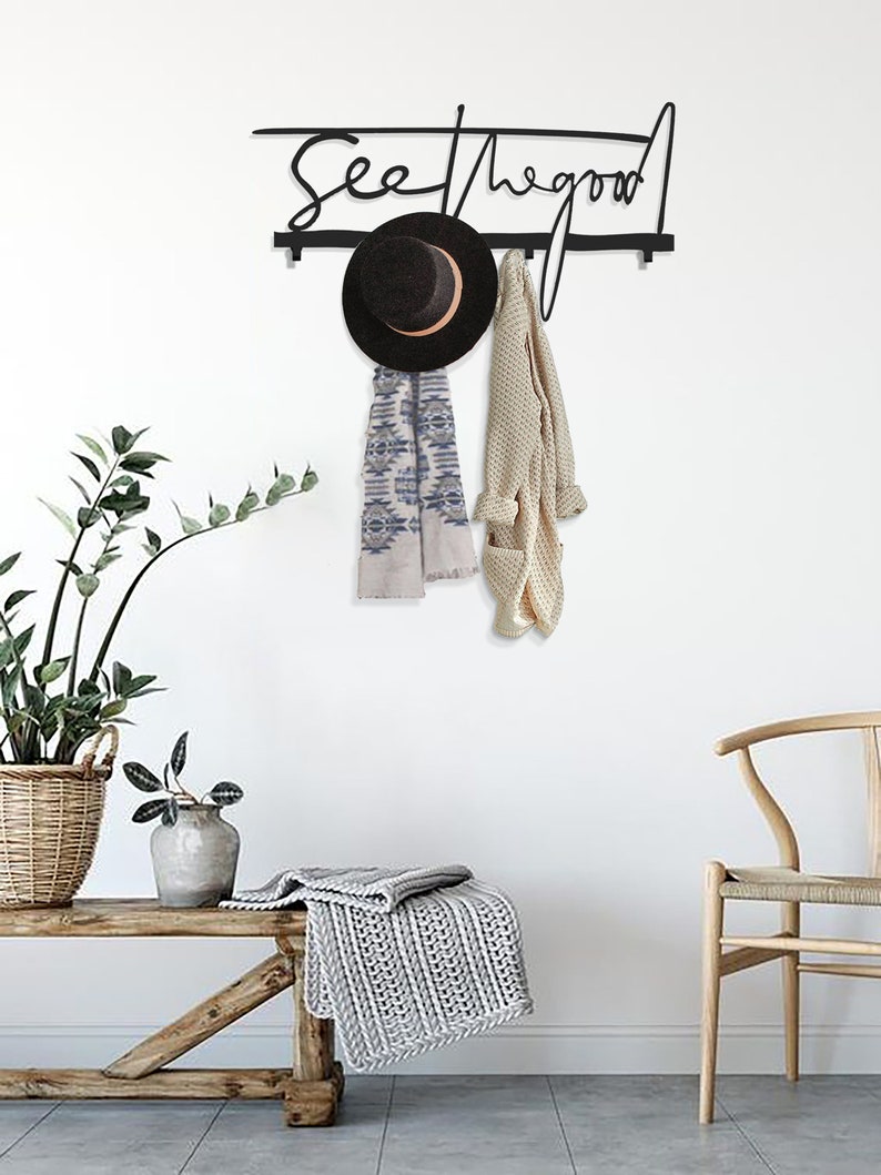 Modern Wall Hooks Modern Coat Rack Wall Mounted Coat Rack - Etsy