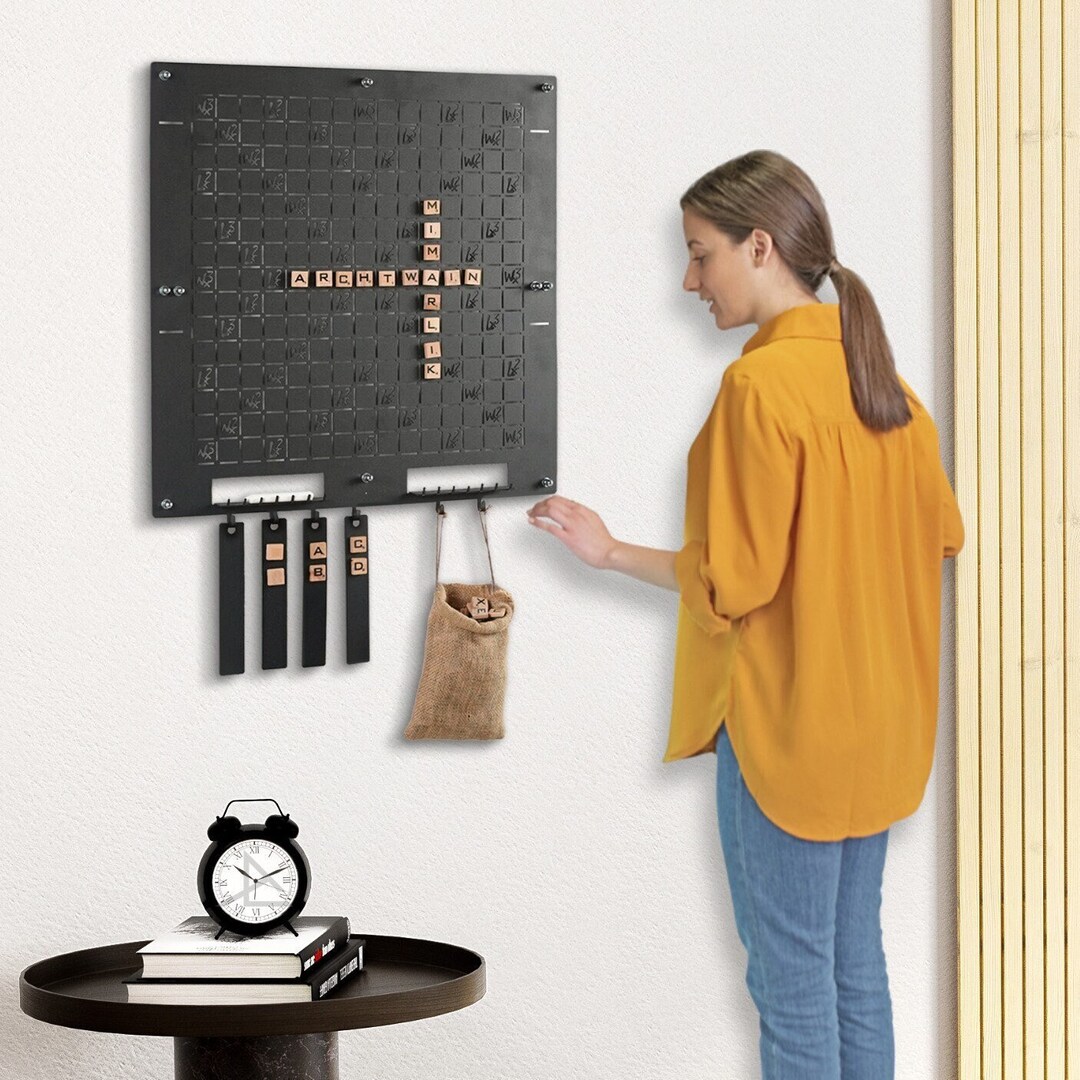 Industrial Metal Wall Scrabble Board Metal Wall Decor, Housewarming ...