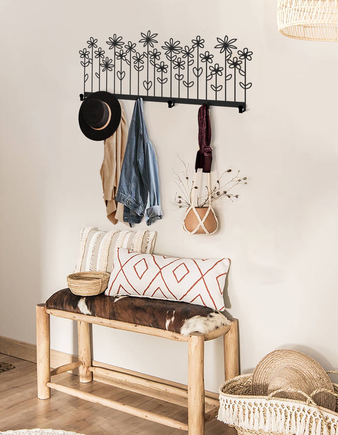 Modern Coat Rack Wall Mount Wall Mounted Modern Wall Hooks - Etsy