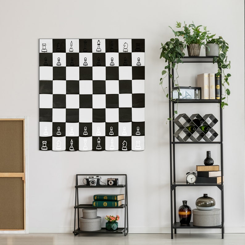 Giant Metal Wall Chess Board: Modern Office Decor (44''x44'') - Etsy