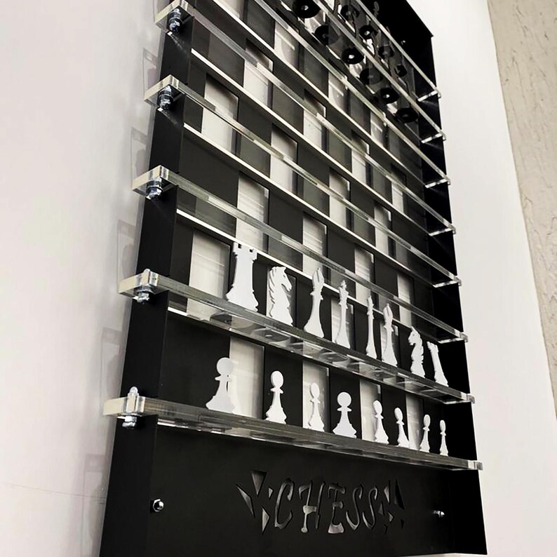 Industrial Metal Chess Board: Unique Wall Decor, Gameroom Art ...