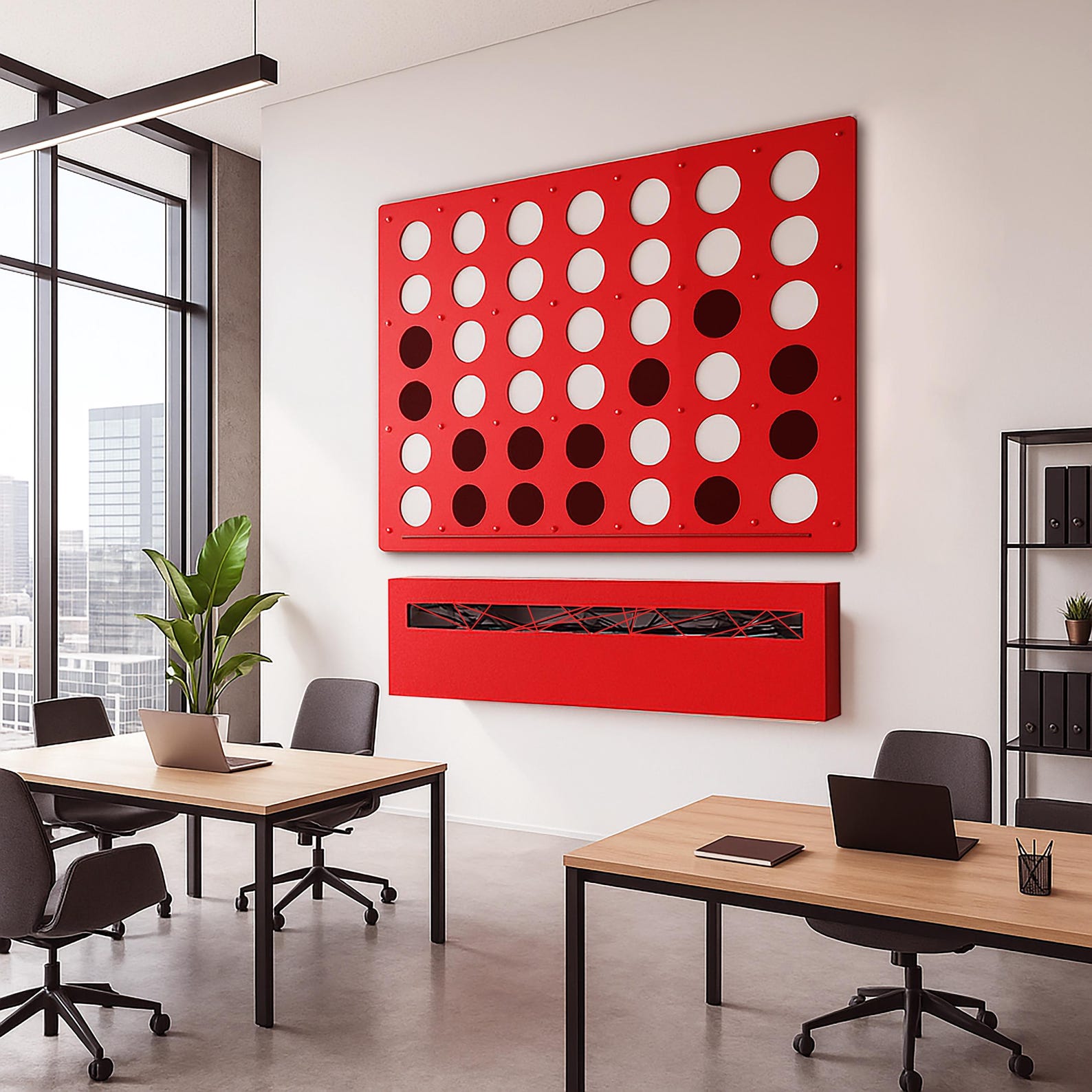Large Four in a Row Game – Modern Wall Decor - Etsy