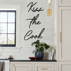 Kiss the Cook Kitchen Wall Art - Kitchen Decor, Kitchen Wall Decor ...