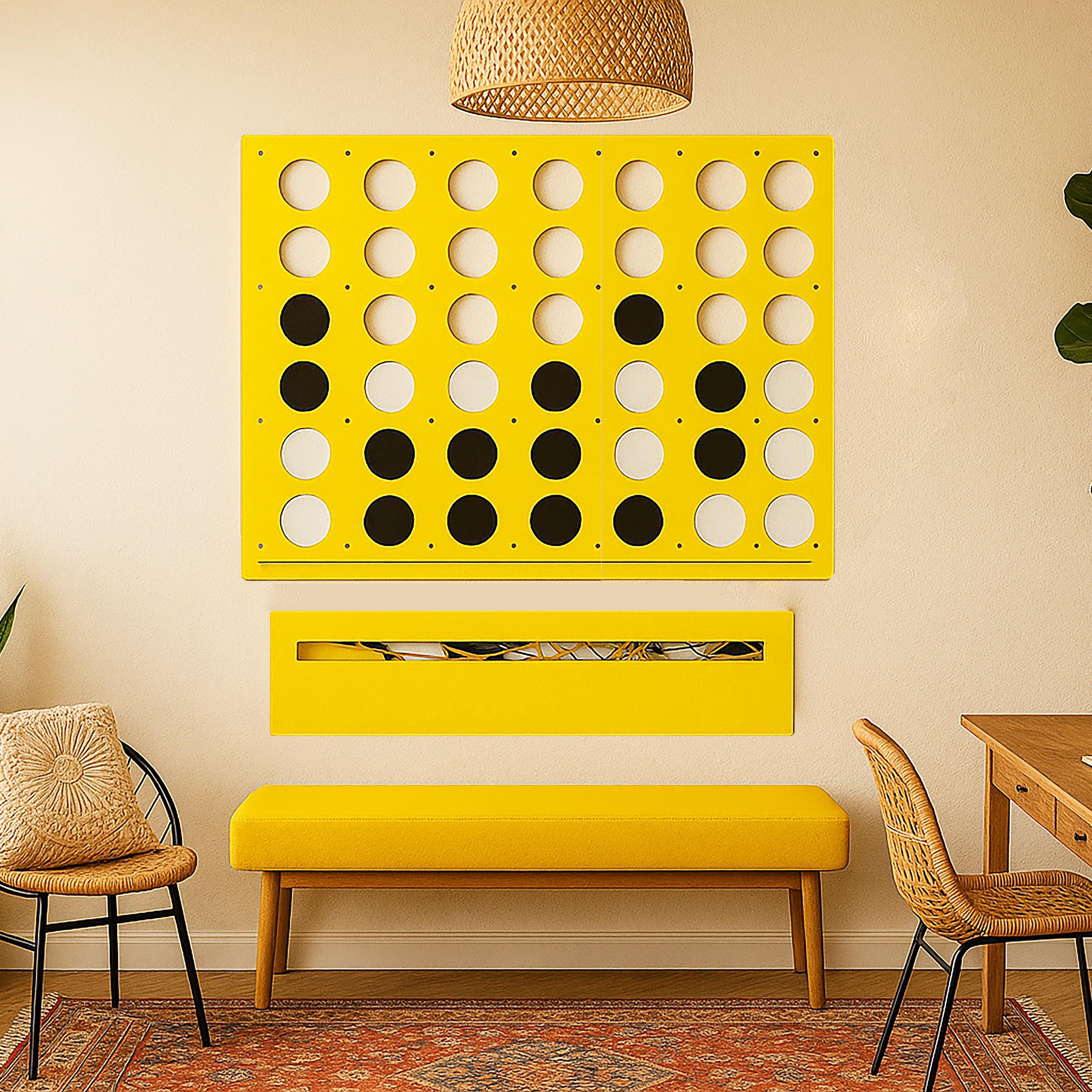Large Four in a Row Game – Modern Wall Decor - Etsy