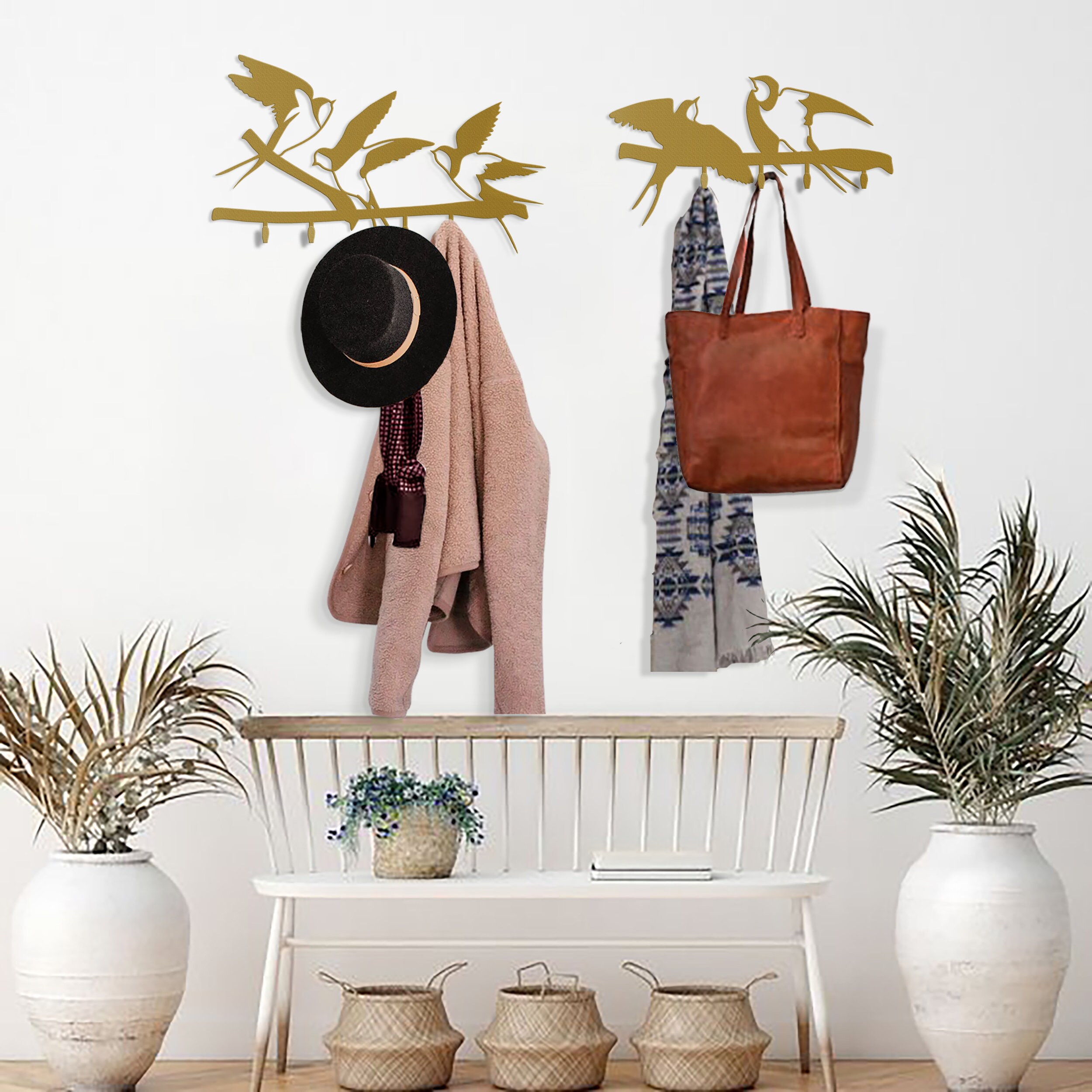 Modern Coat Rack Birds Coat Rack Wall Mouınted Birds Metal | Etsy