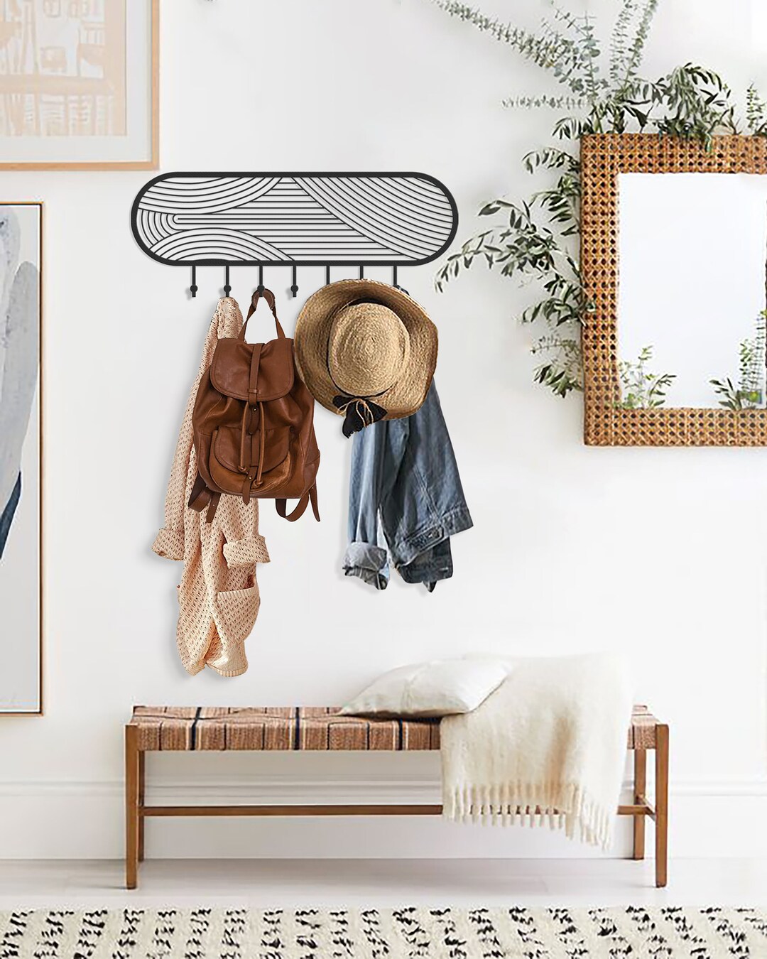 Modern Coat Rack Wall Mount Coat Rack Modern Wall Hook - Etsy