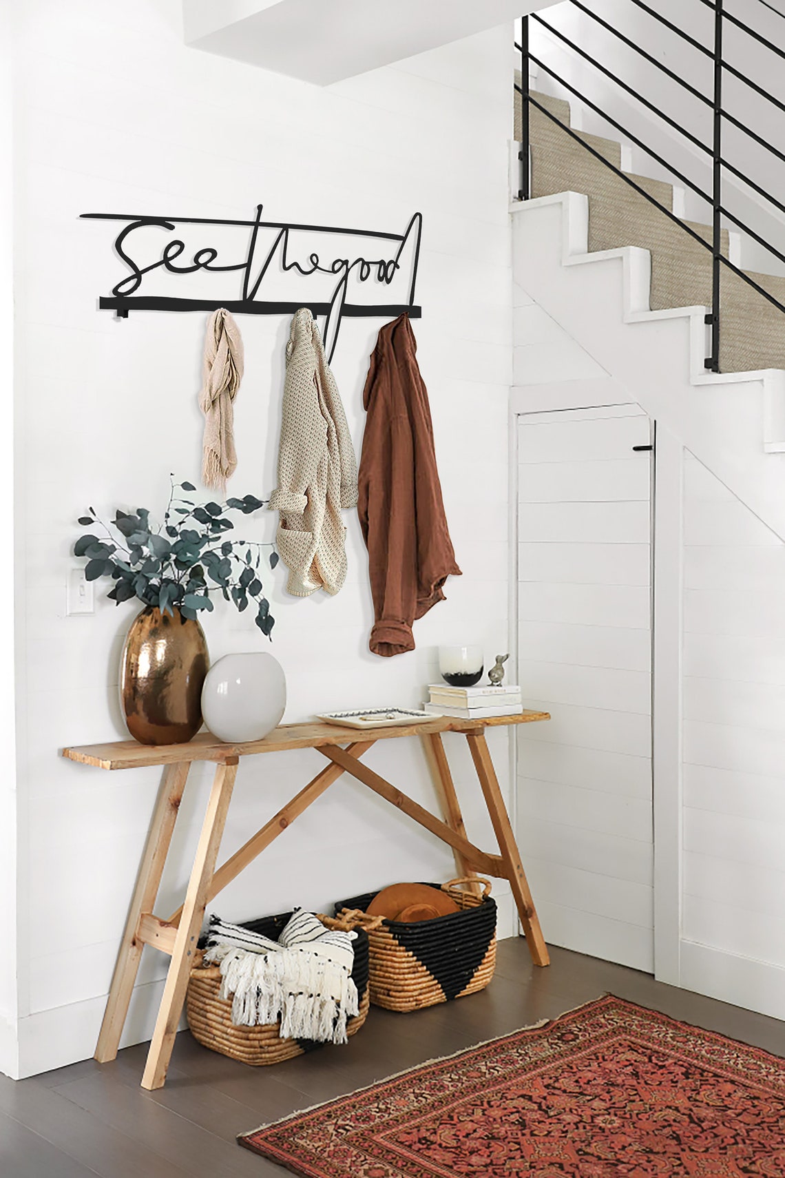 Modern Wall Hooks Modern Coat Rack Wall Mounted Coat Rack - Etsy