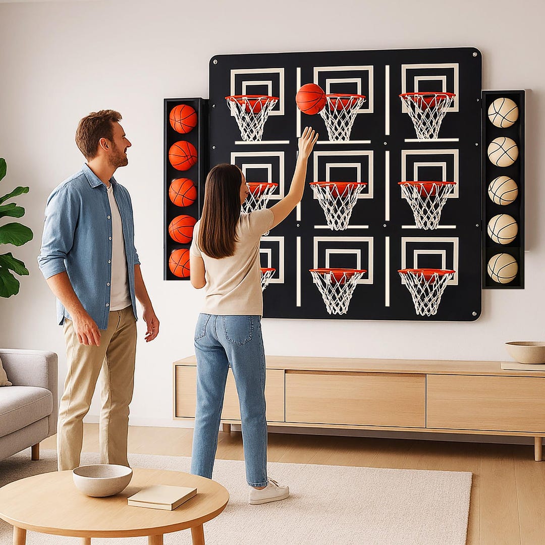 Giant Basketball Tic Tac Toe Wall Game: Unique Gameroom Decor - Etsy