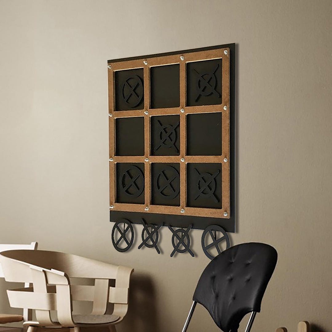 Magnetic Tic Tac Toe Wall Decor – Metal Noughts and Crosses Game - Etsy