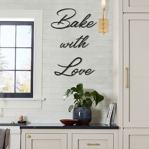 Bake With Love Kitchen Wall Art - Kitchen Wall Decor, Wall Art, Kitchen ...