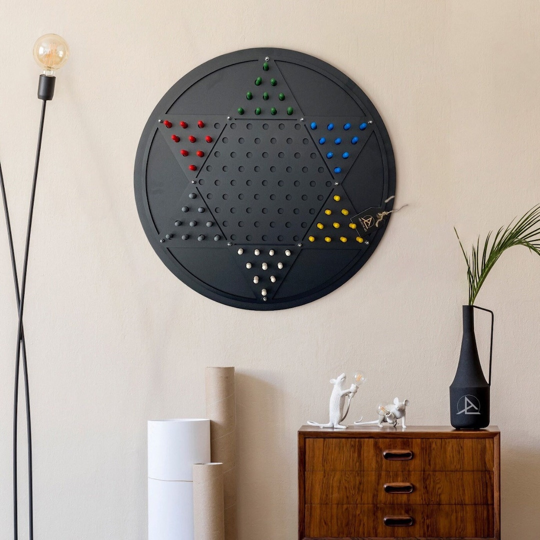 Metal Wall Chinese Checkers Game Board - Chinese Checkers, Metal Wall ...