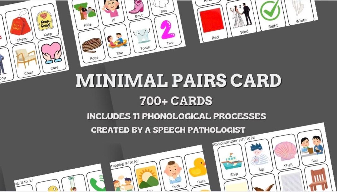 Minimal Pairs Card Bundle | 700+ Speech Therapy Flashcards ...