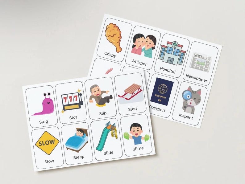 Consonant Cluster Articulation Cards: Speech Therapy Blend Practice ...