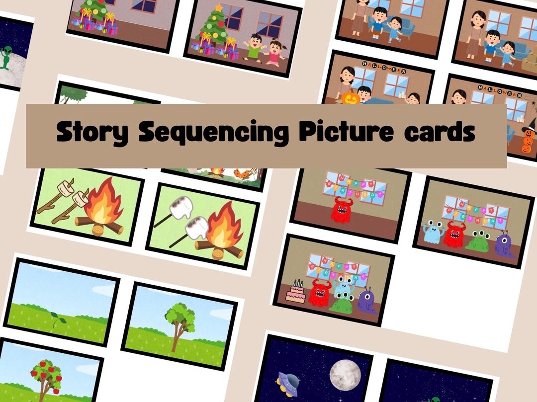Speech Therapy Story Sequencing Cards: Language Development Activity ...