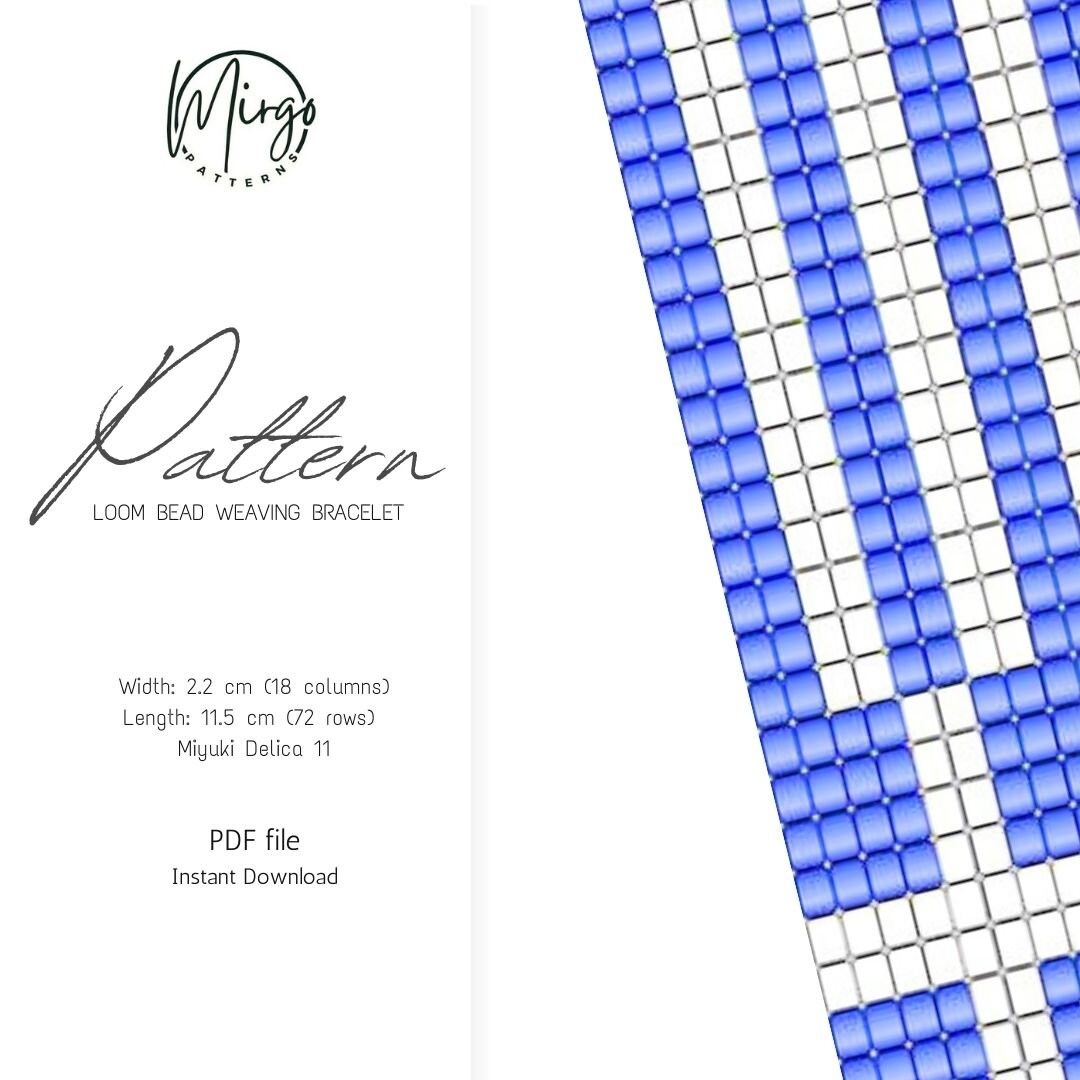 Greek Bracelet Ελληνικα Ελλαδα Σημαια Flag Design Pattern Loom Beading ...