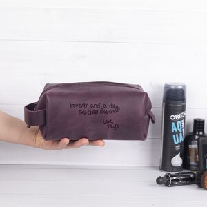 Personalized Engraved Mens Dopp Kit Customized Monogrammed Men Toiletry ...
