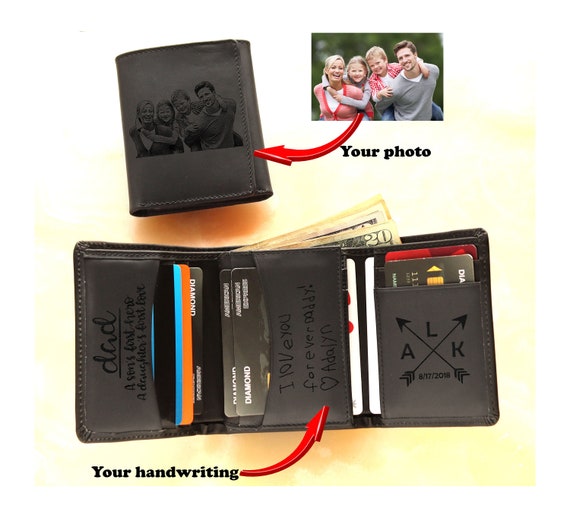 Custom Engraved Wallet With Picture for Men's Gift for | Etsy