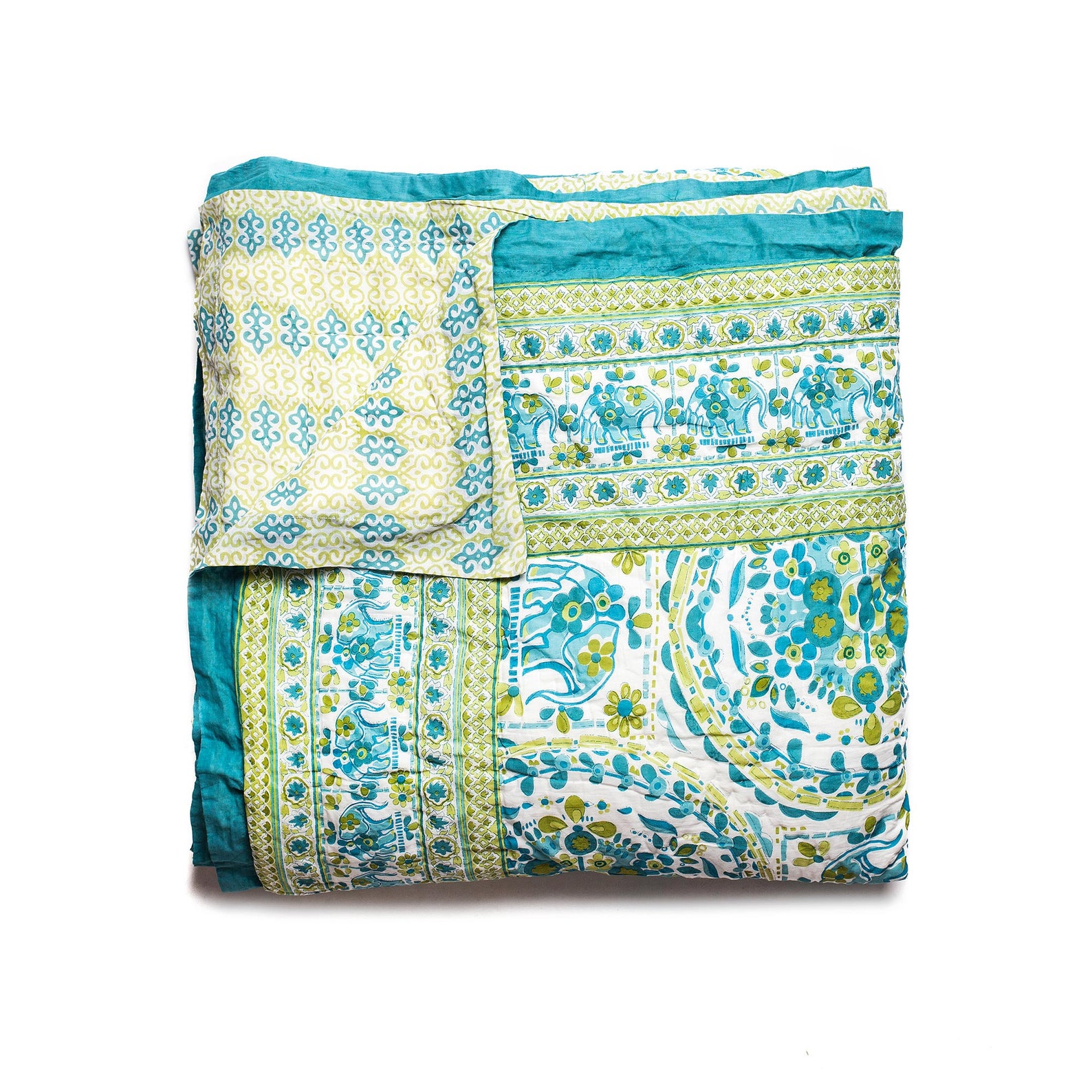 Cotton Quilt and Weekender Bag Set - Sage - Etsy