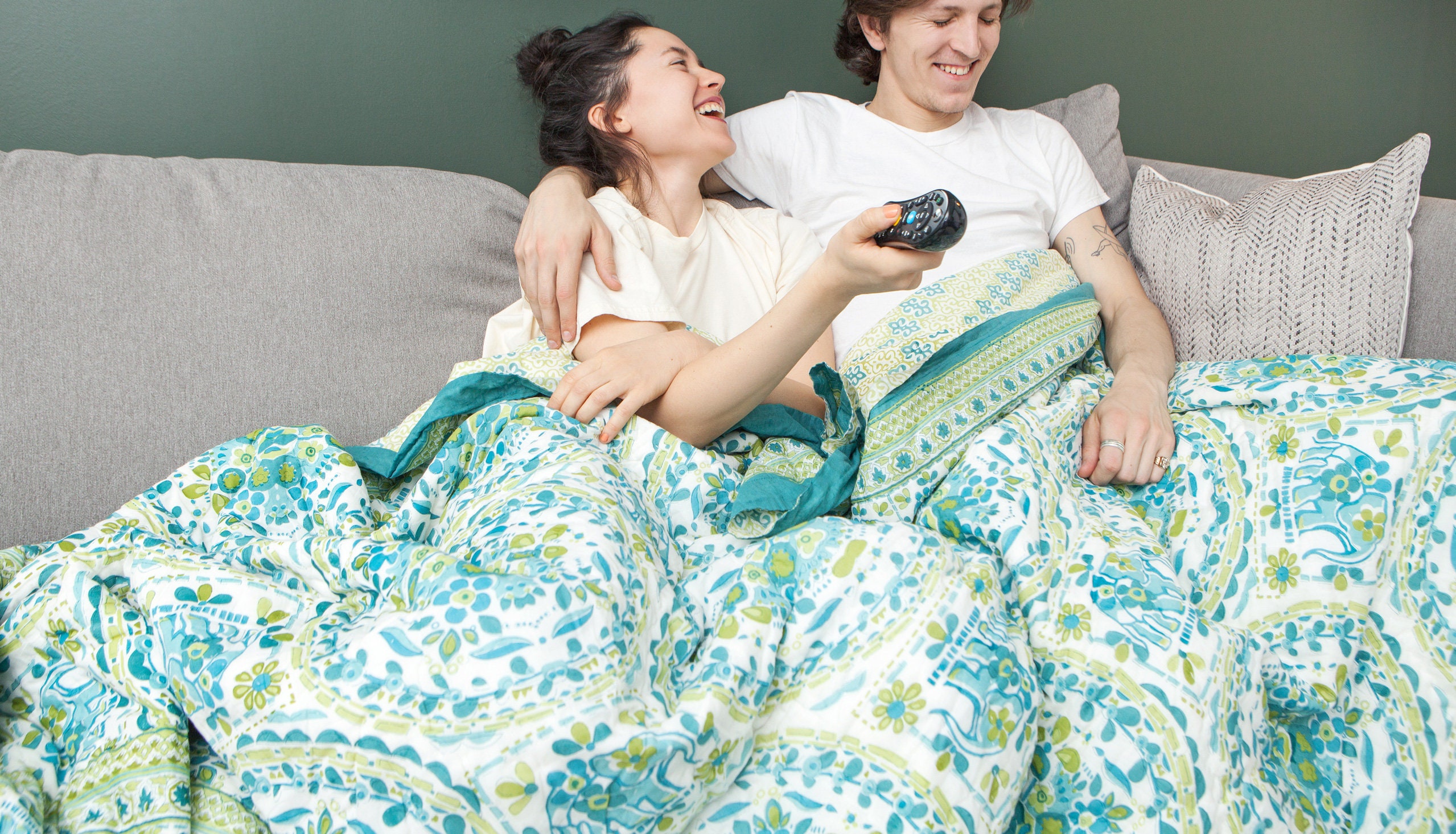 Cotton Quilt and Weekender Bag Set - Sage - Etsy