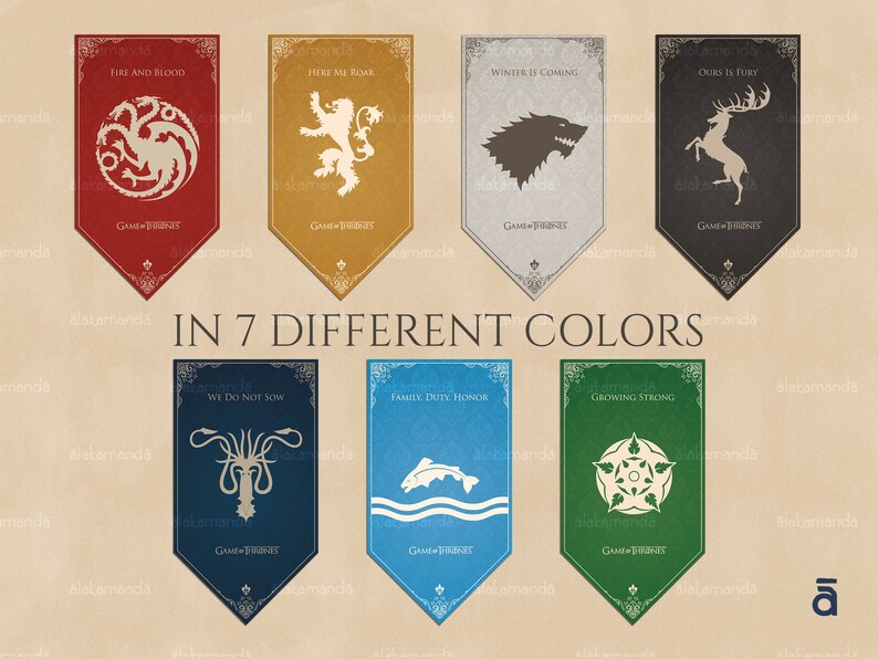 Alphabet Banner Birthday Printable Alphabet PDF Game of Thrones Numbers ...