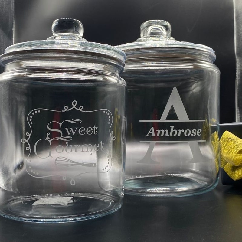 Glass Candy Jar - Etsy