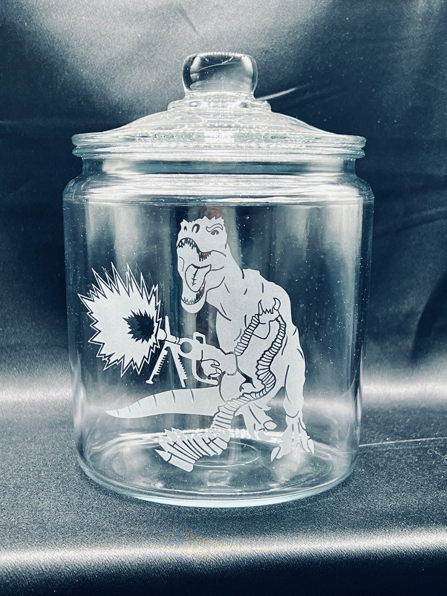 Personalized Cookie/treat Jar, Etched Glass Candy Jar, Custom Storage ...