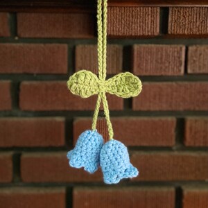 Crochet Flowers, Hanging Blue Bells, Gift for Her, Valentine’s Day Gift ...