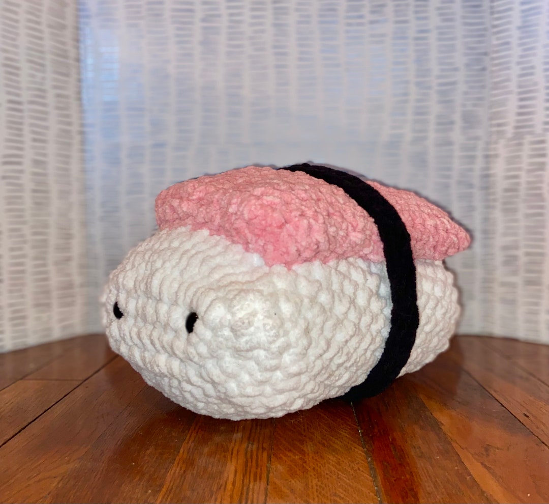 Jumbo Crochet Sushi, Sami the Sushi, Crochet Plushie, Sushi, Amigurumi ...