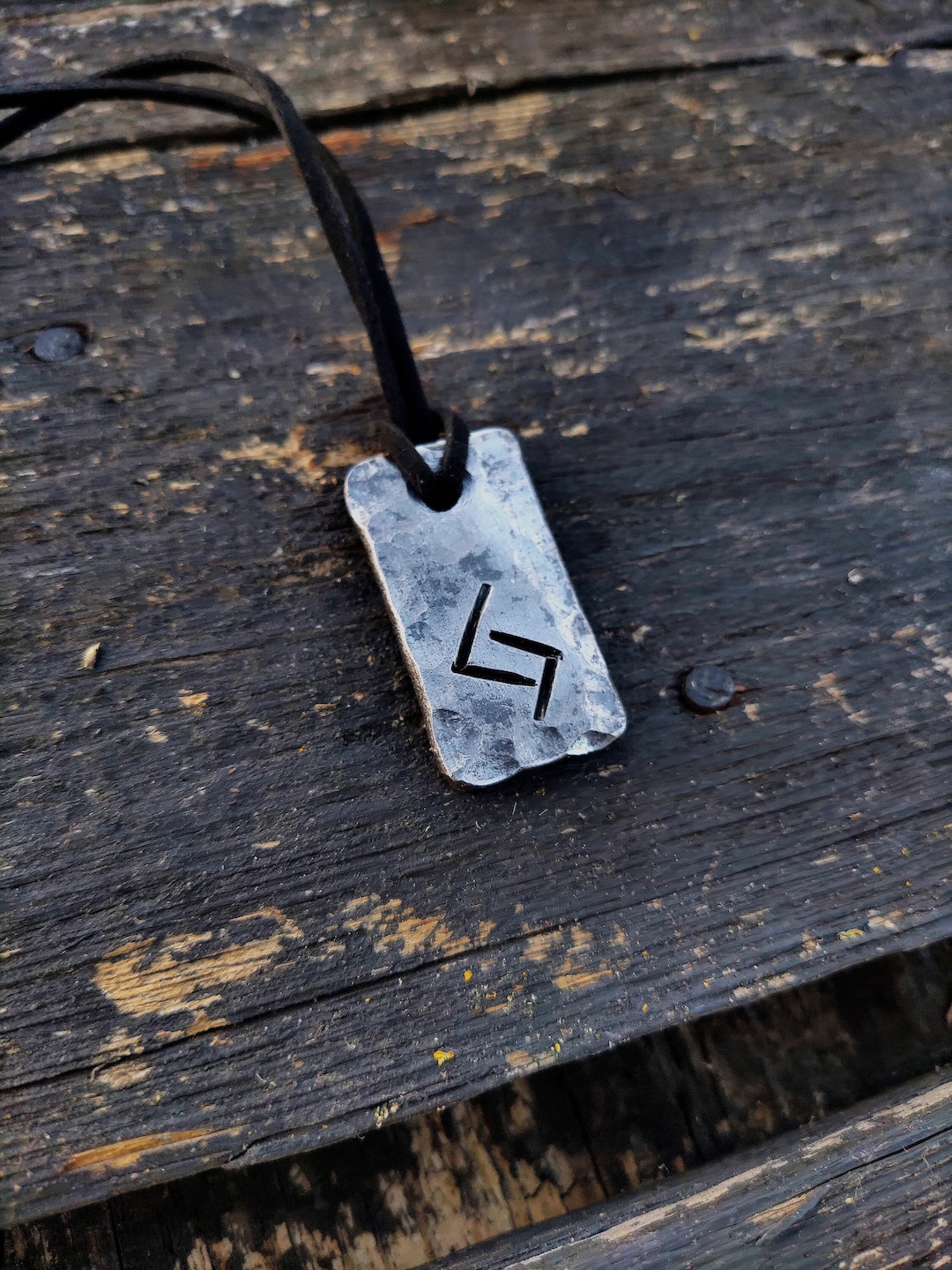 Runes Jera, Forged Pendant Iron Amulet, Handmade Talisman, Runes Amulet ...