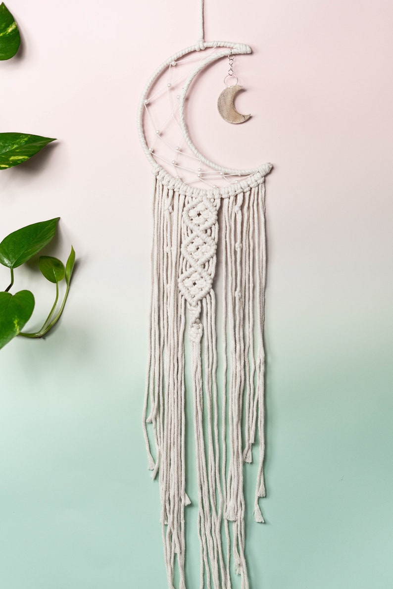 Bohemian Macrame Moon Wall Hanging Tapestry Moon - Etsy