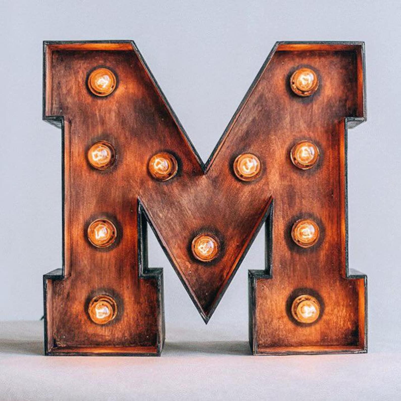 Giant Light up Letters and Symbols With Bulbs Large Wooden - Etsy