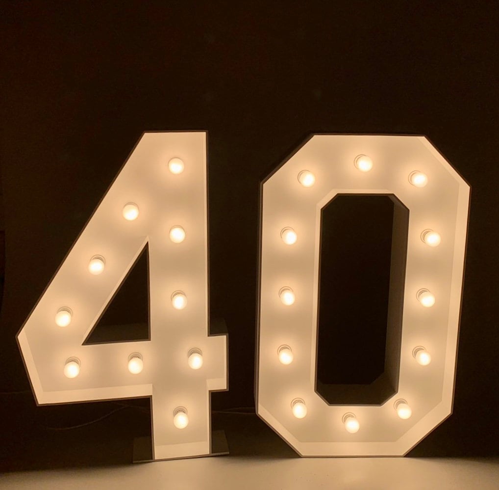 Light up Numbers Giant Event Numbers Number Light - Etsy UK