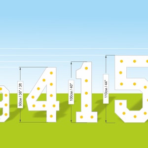 3 Ft, 4 Ft Light up Numbers, Giant Event Numbers, New Year Numbers ...
