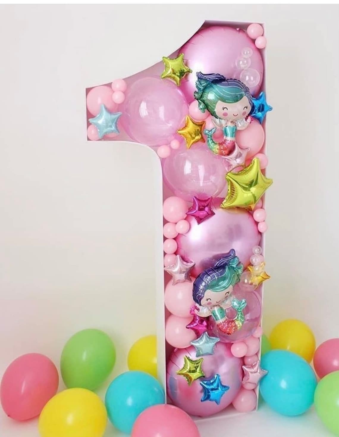 3 Ft, 4 Ft Balloon Numbers, Frame for a Mosaic of Balloons, 20-44 Inch ...