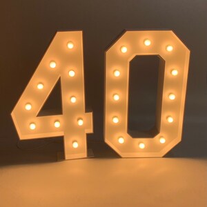Light up Set of Two Numbers, Giant Event Numbers, Number Light ...