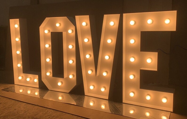 Light up Letter LOVE Large Wedding Sign Letter Lights 16-48 - Etsy