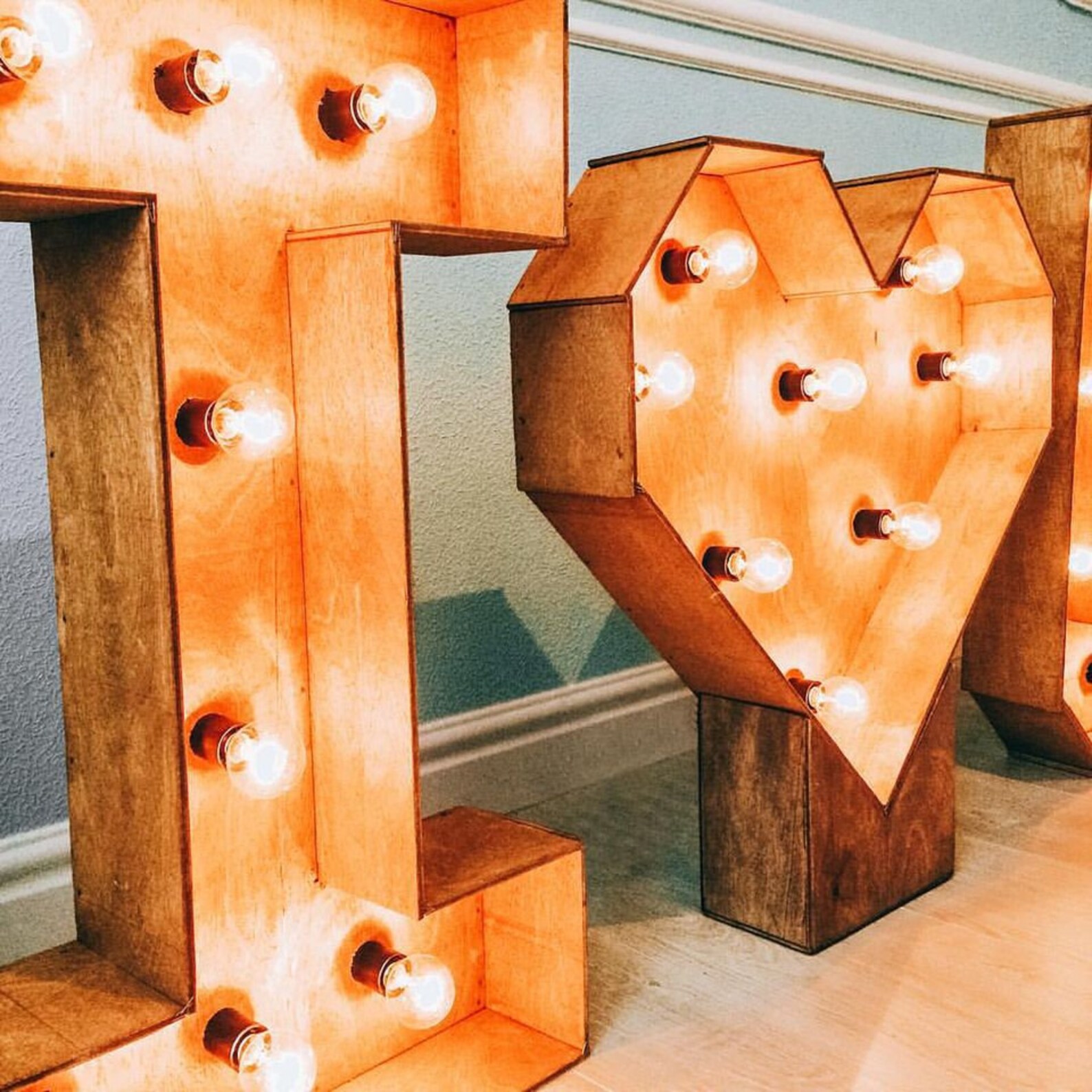 Large Wooden Light up Letters Letters for the Wedding Photo | Etsy Canada