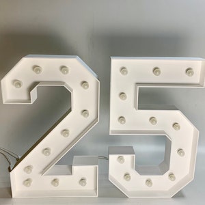 3 Ft, 4 Ft Light up Numbers, Giant Event Numbers, New Year Numbers ...