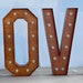 Large Wooden Light up Letters, Letters for the Wedding Photo Zone ...