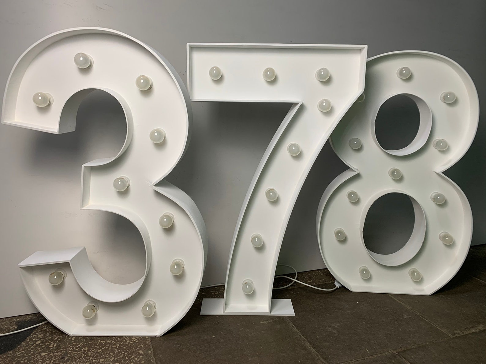 16-44" Light up Numbers, Birthday Numbers, Giant Event Numbers, Number ...