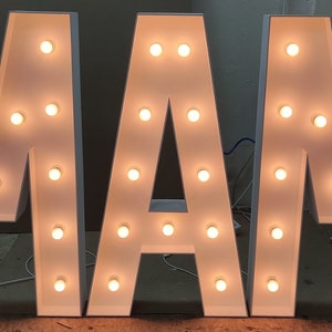 3ft 4 Ft Mr Mrs Letter Lights Light up Letters Large Wooden - Etsy