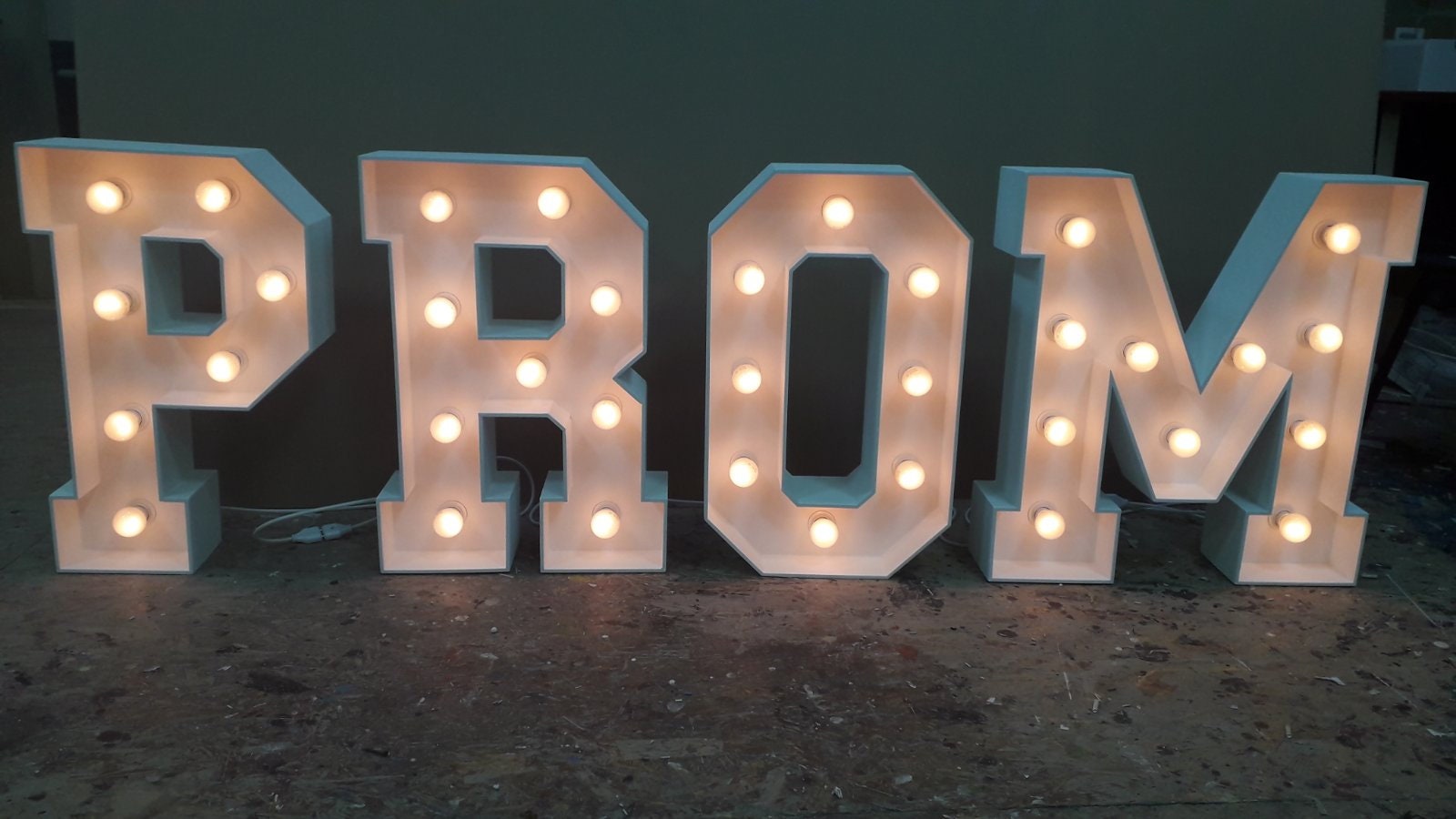 3ft, 4 Ft Marquee Letters GRAD, Large Light up Letters PROM, Giant ...