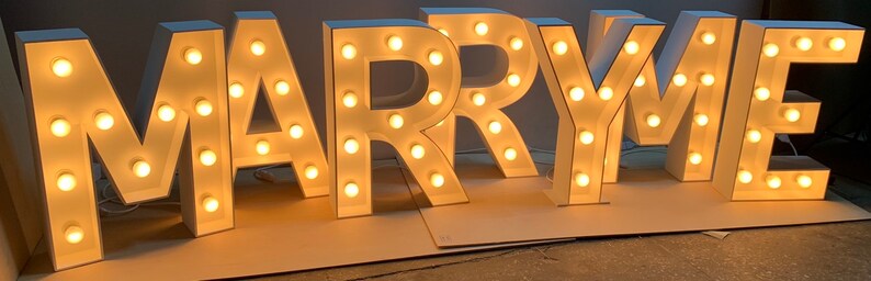 Marry Me Light up Freestanding Letters Large Wooden Letters - Etsy