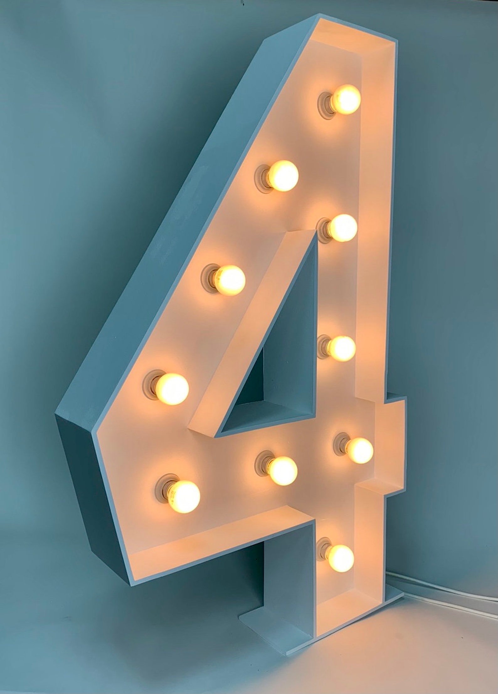 Light up Set of Two Numbers Giant Event Numbers Number Light - Etsy